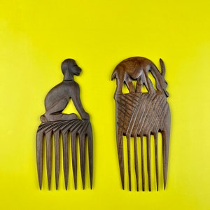 Afro Wood Combs – African Art, Handmade, Woodwork, Hair Accessory ...