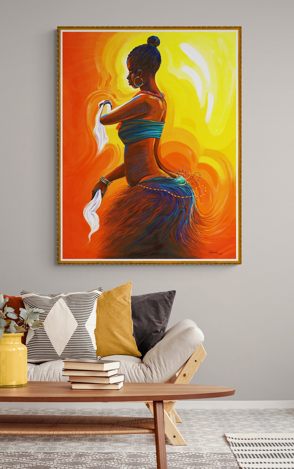 Traditional Dancer African Art Canvas Print Wall Art - Etsy