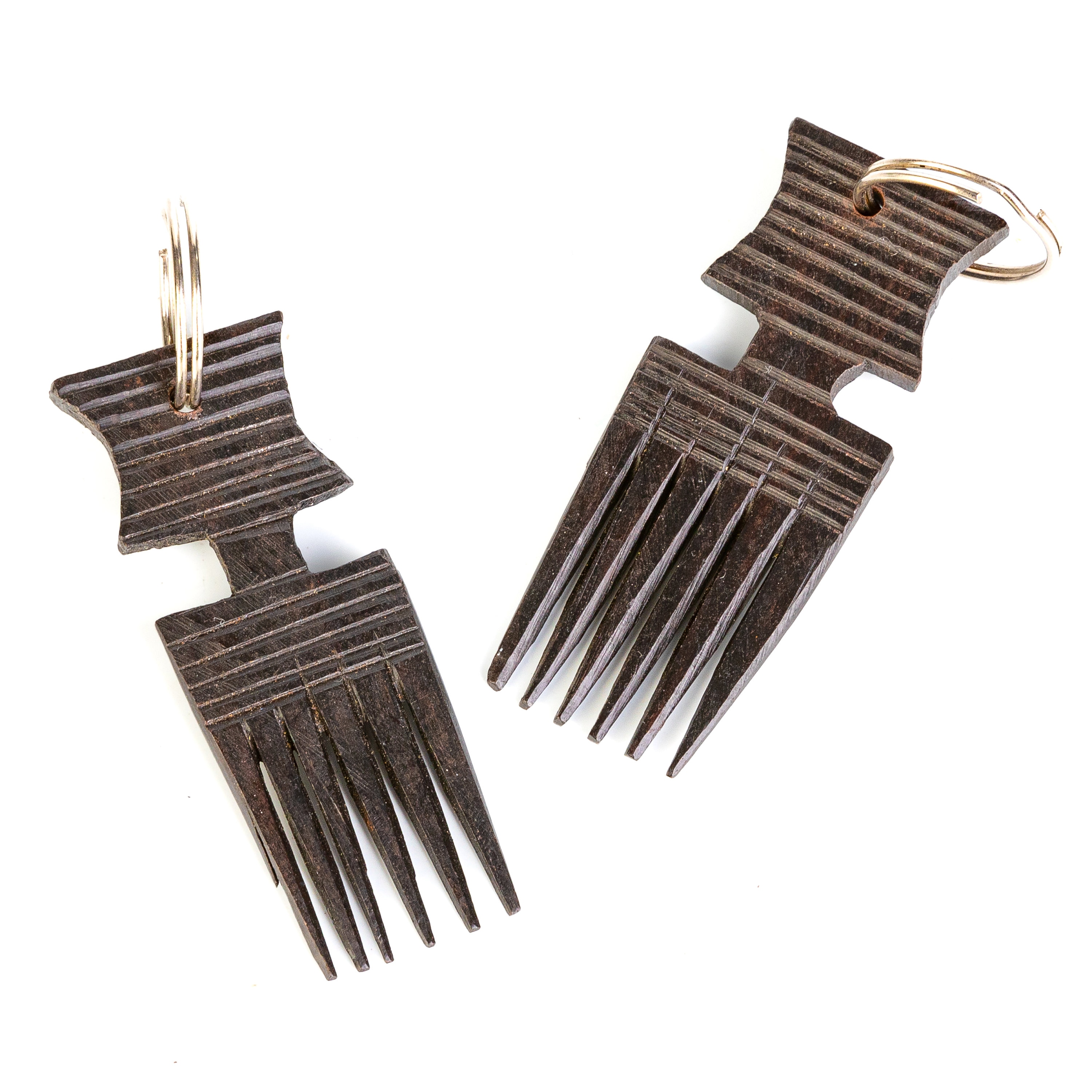 African Wood Keychains – Handmade, Elephant, Monkey, Comb, Africa ...