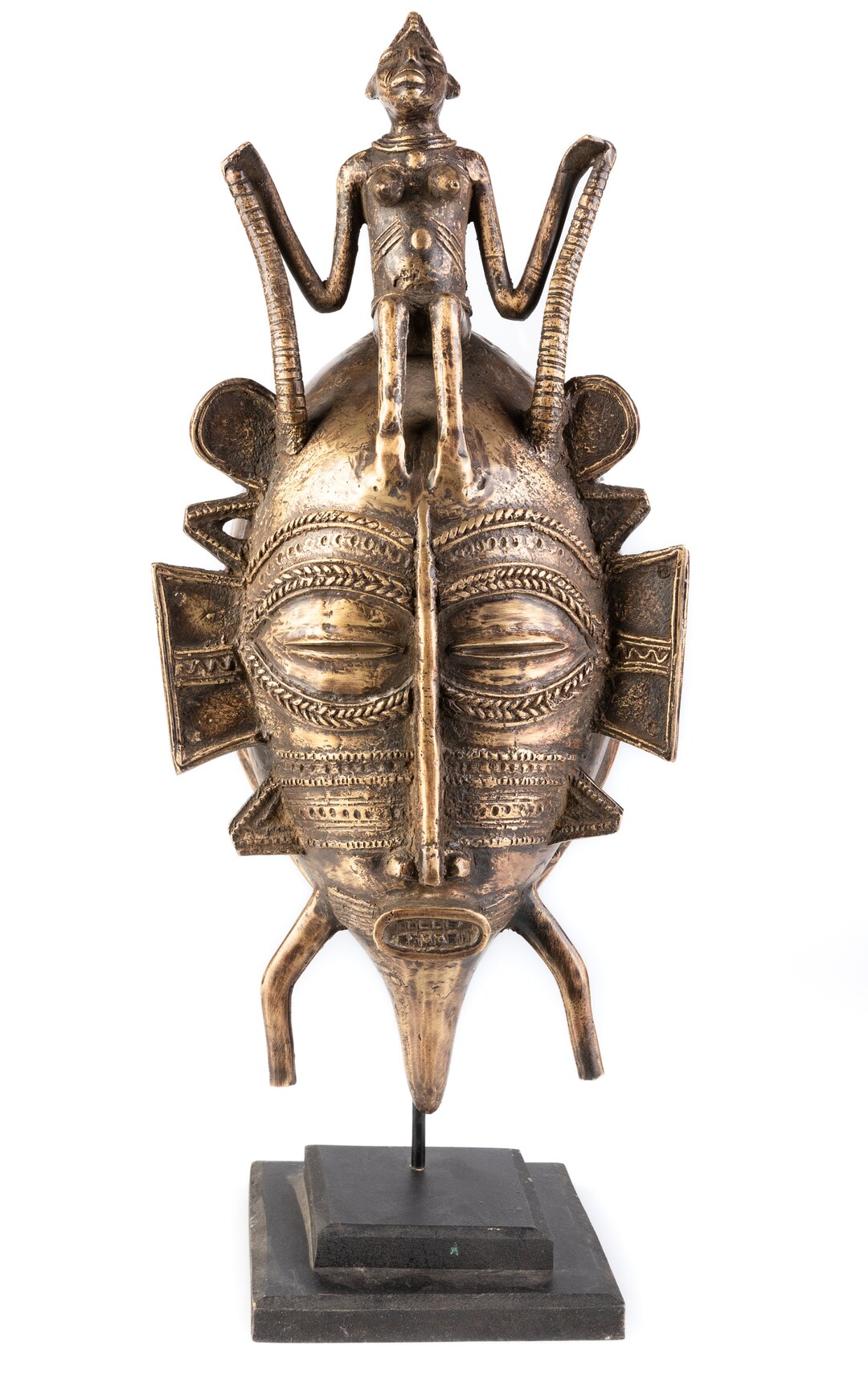 Vintage Senufo Kpeliye’e Bronze Mask – Vintage, African Art, Tribal ...