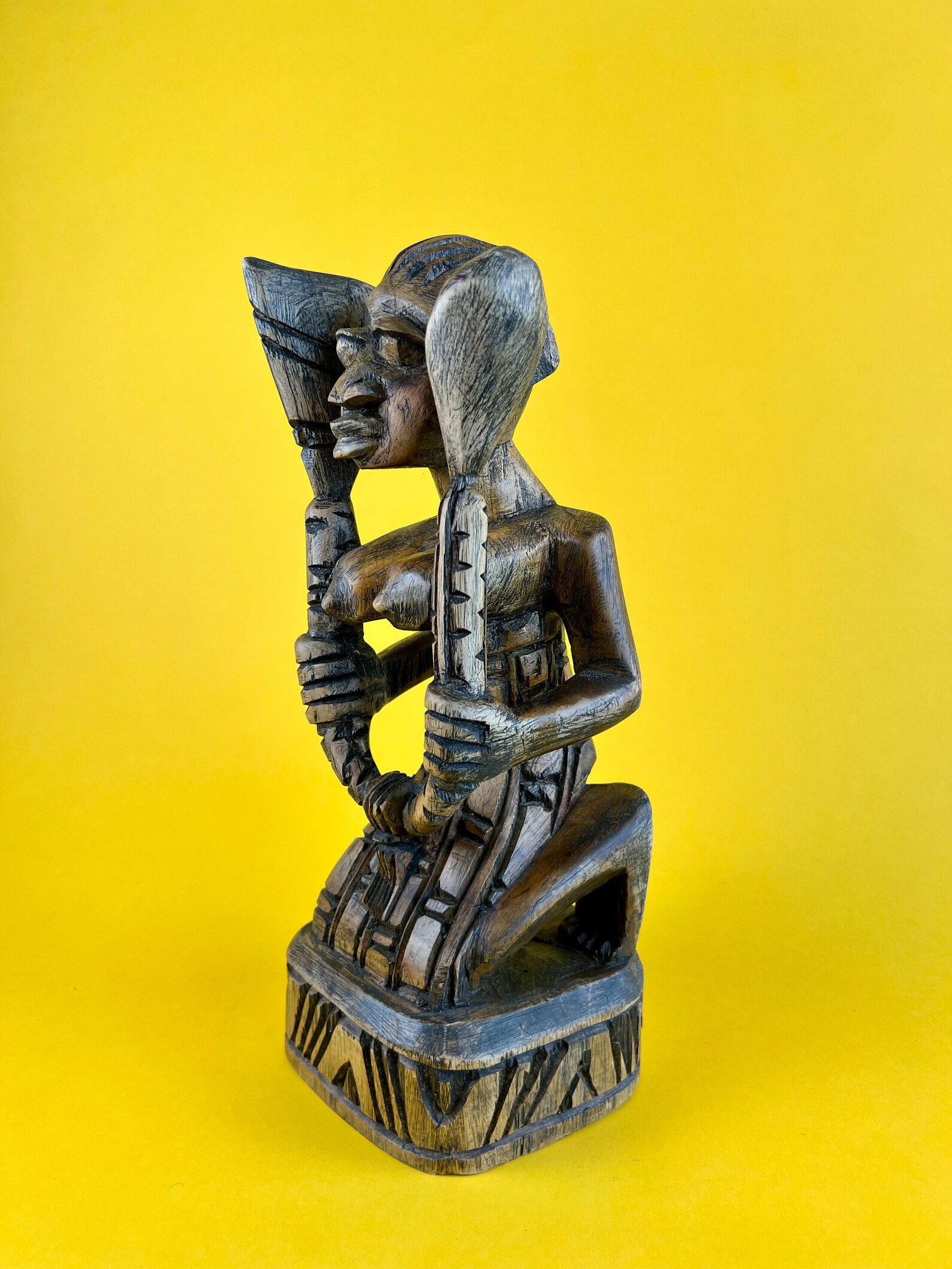 Wood Sculpture of Orisha Oya African Art, Warrior Queen, Woodwork, Home ...