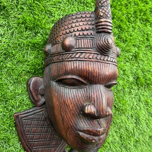 Authentic Handmade King Mask – African Art, Woodwork, Sculptures, Wood ...