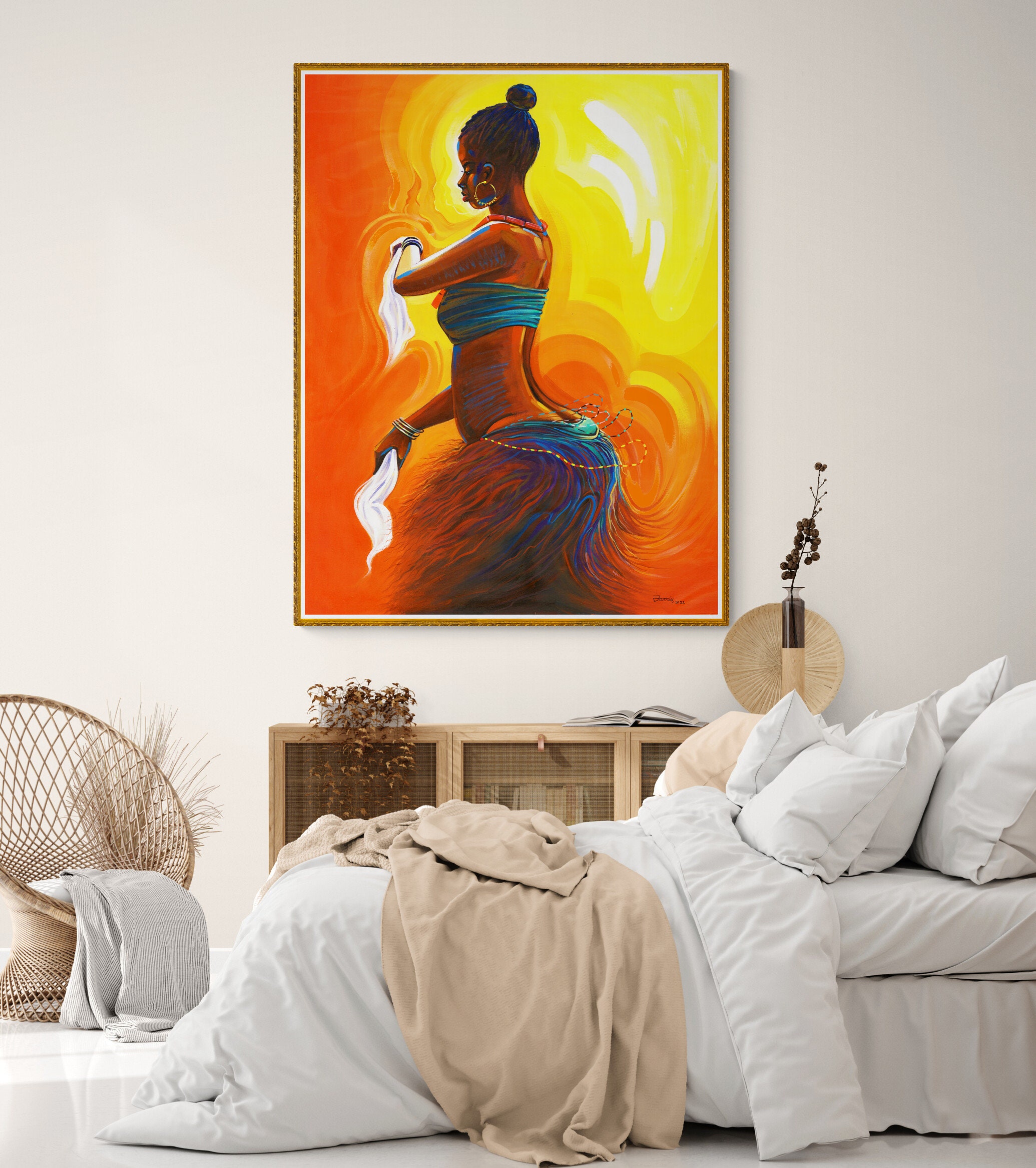 Traditional Dancer – African Art, Canvas Print, Wall Art Décor, Woman ...