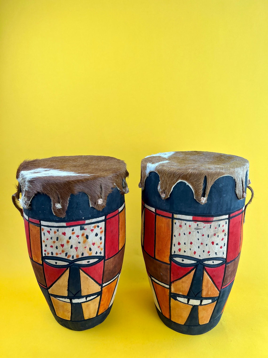 Swazi Drums Handmade, African Artwork, Authentic Cow Hide, African ...