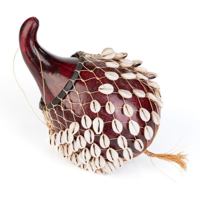 Cowrie Shell Shaker – Handmade, Shekere, Cowrie Shell Rattle, African ...