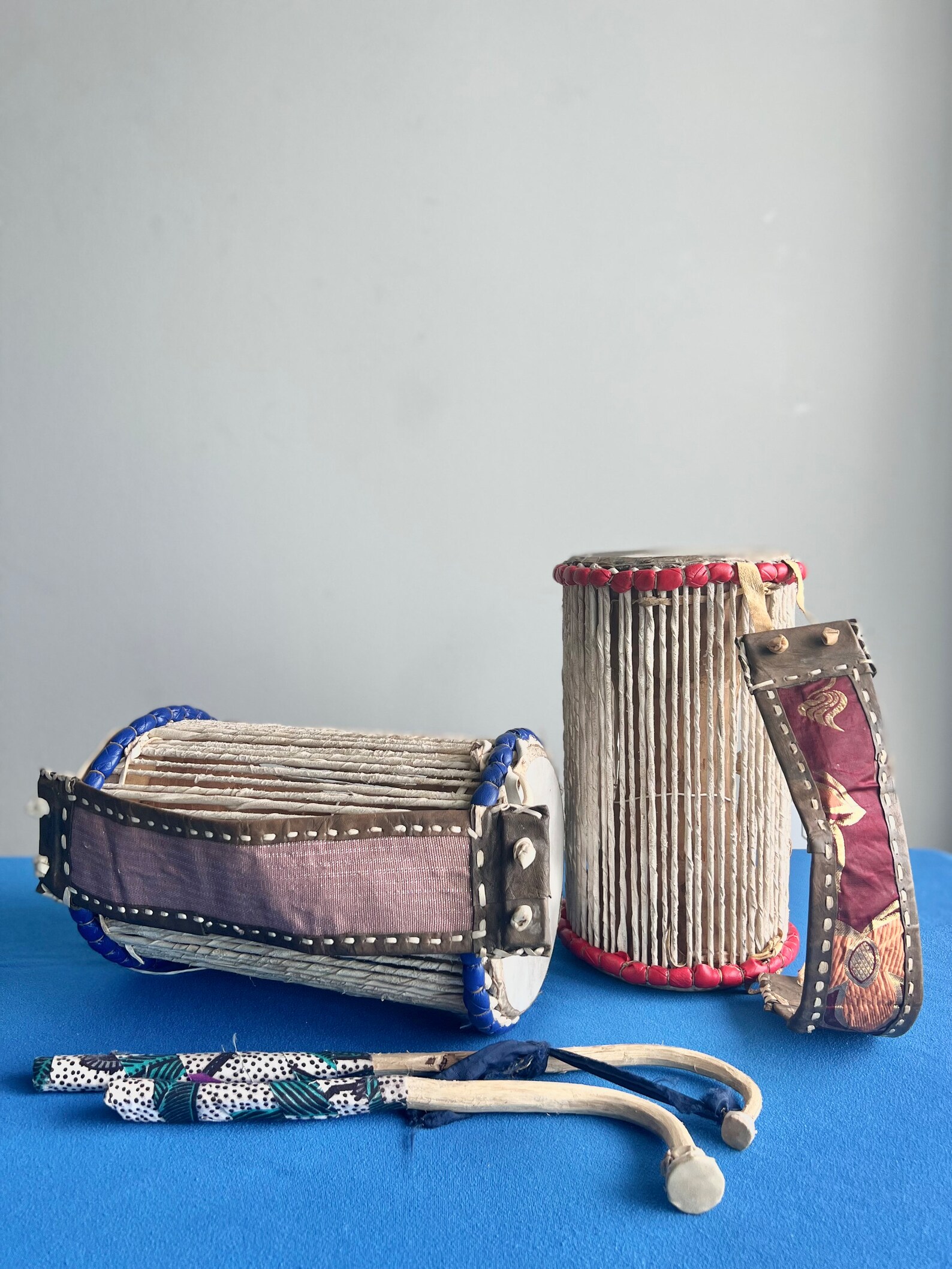 Traditional Talking Drum African Art Handmade Leatherwork - Etsy