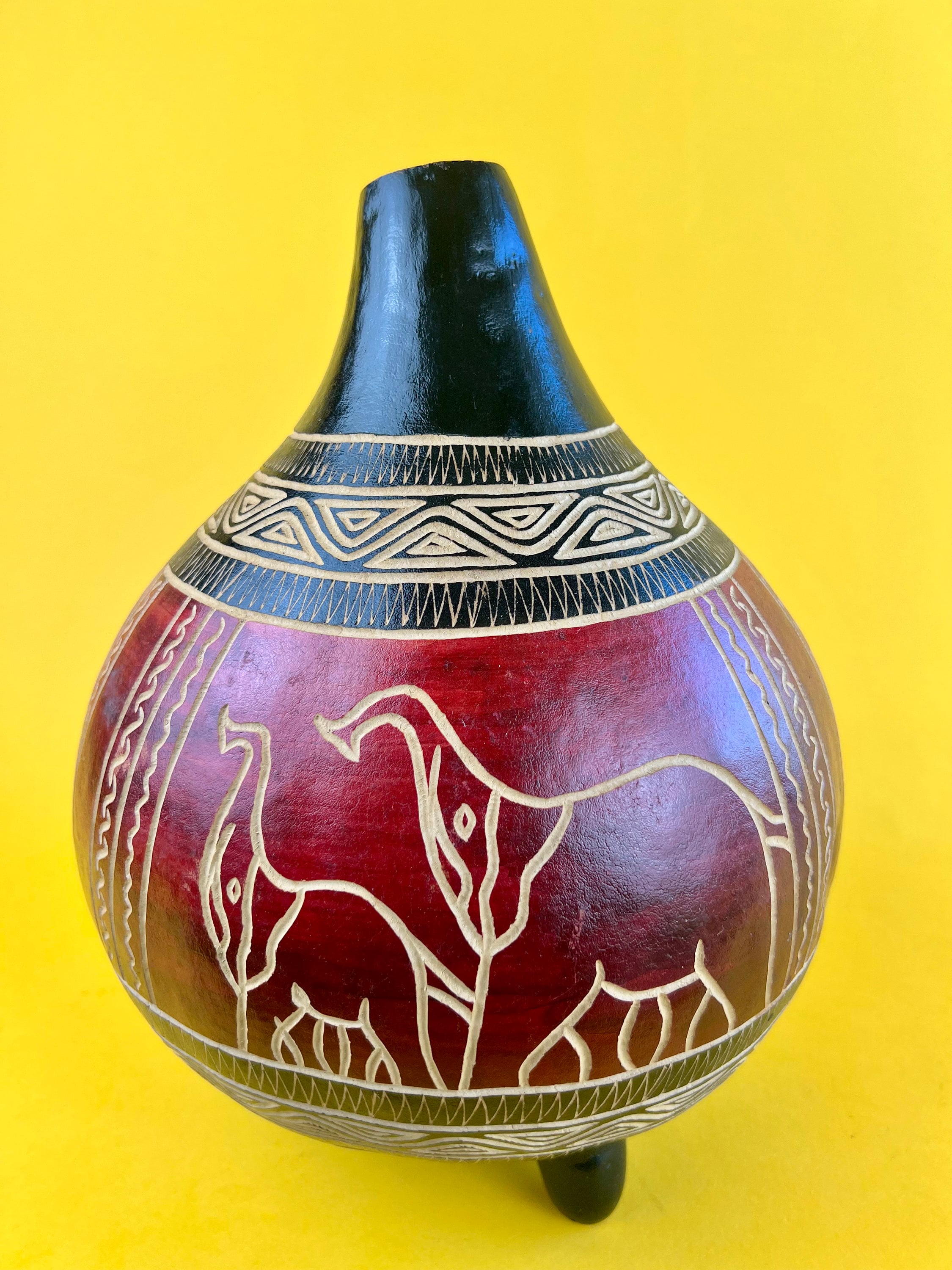 Decorative African Calabash – Handmade, Maasai Gourds, African Art ...