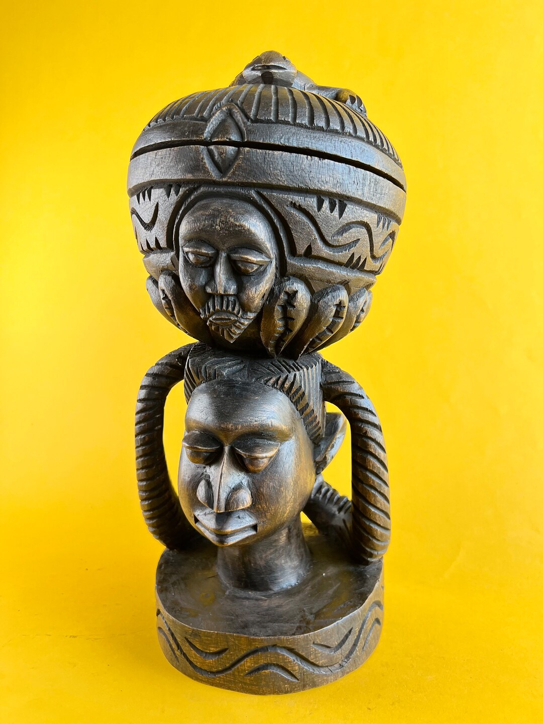 Calabash Sculpture – African Art, Woodwork, Handmade, Home Art Decor ...