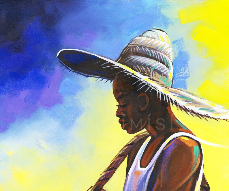 Palm Wine Tapper With Gourds Canvas Print African Art Home - Etsy