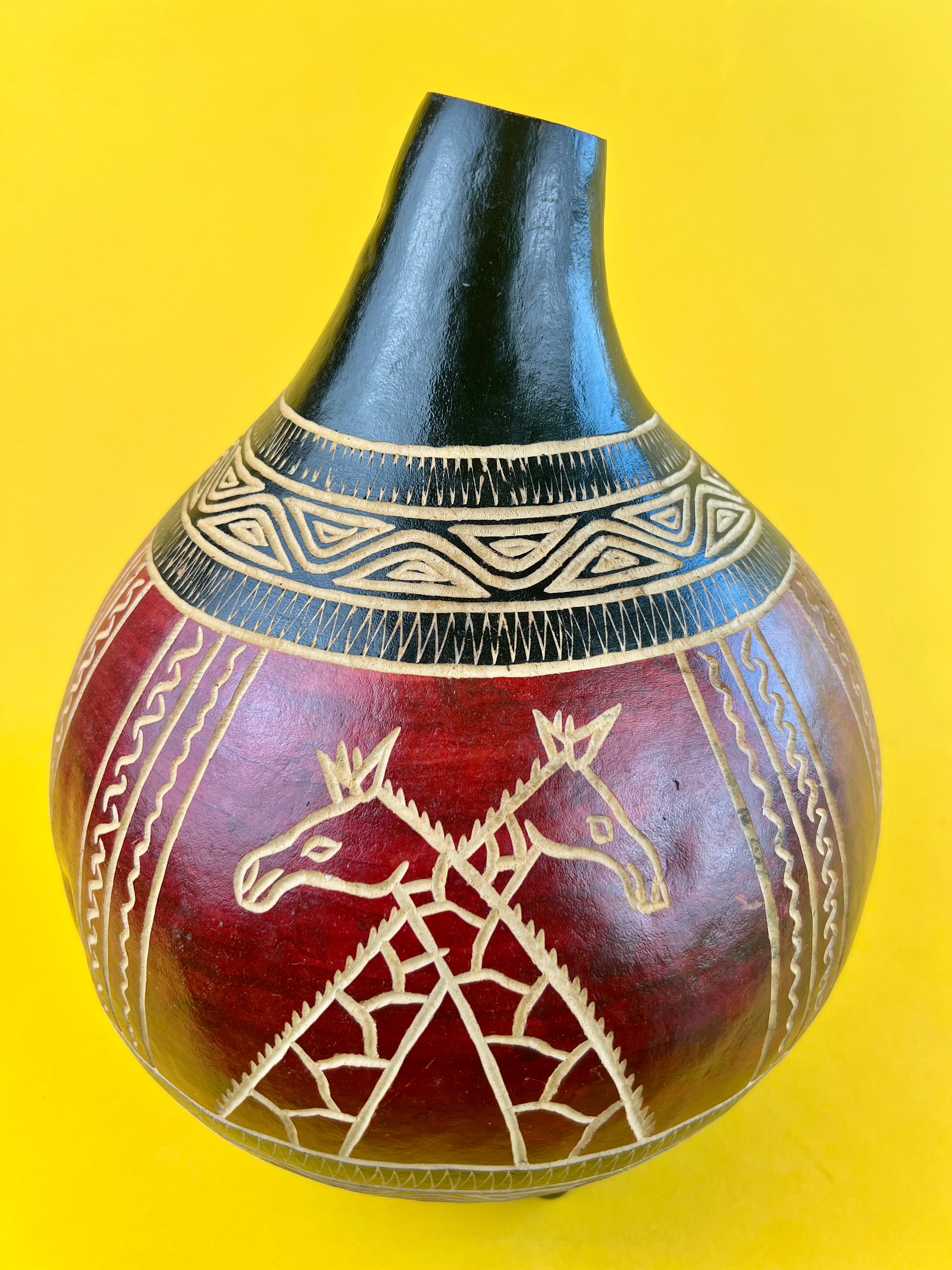 Decorative African Calabash Handmade, Maasai Gourds, African Art, Home ...