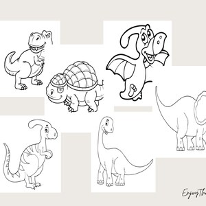 50 Printable Dinosaur Digital Coloring Pages - Coloring Pages for Kids ...