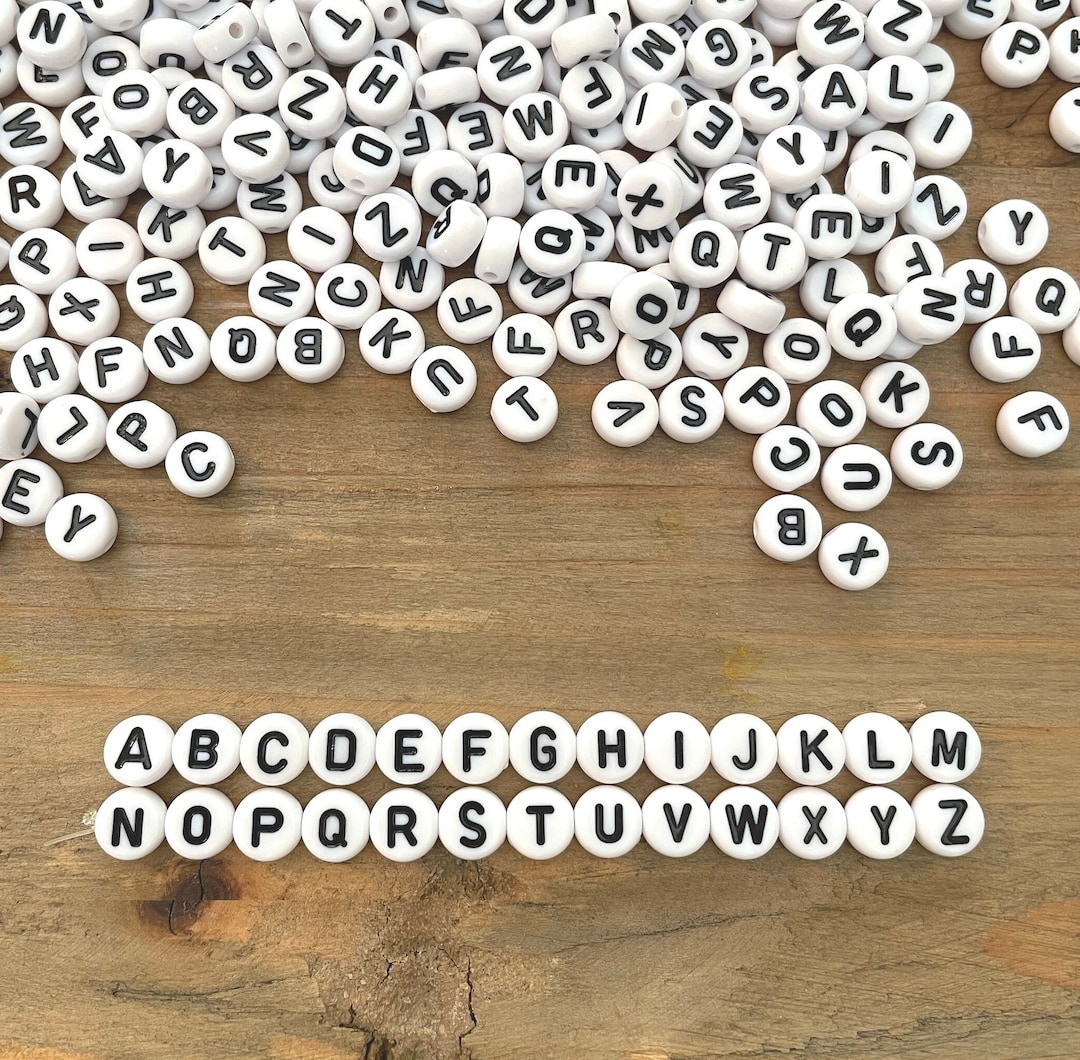 Alphabet Beads for Bracelets Making Kit ABC Beads Supply Bracelet With ...