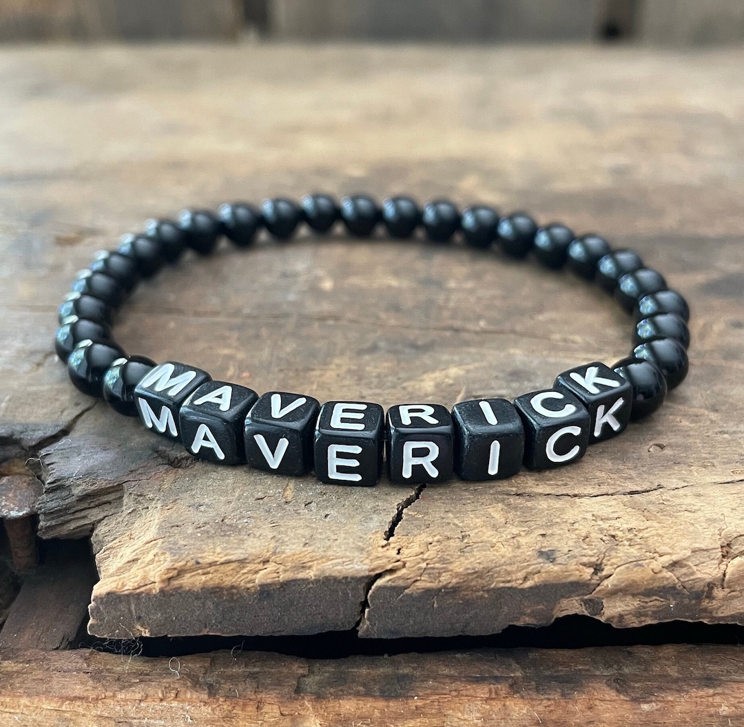 Personalized Name Bracelet: Black Onyx Beaded Bracelet for Men - Etsy