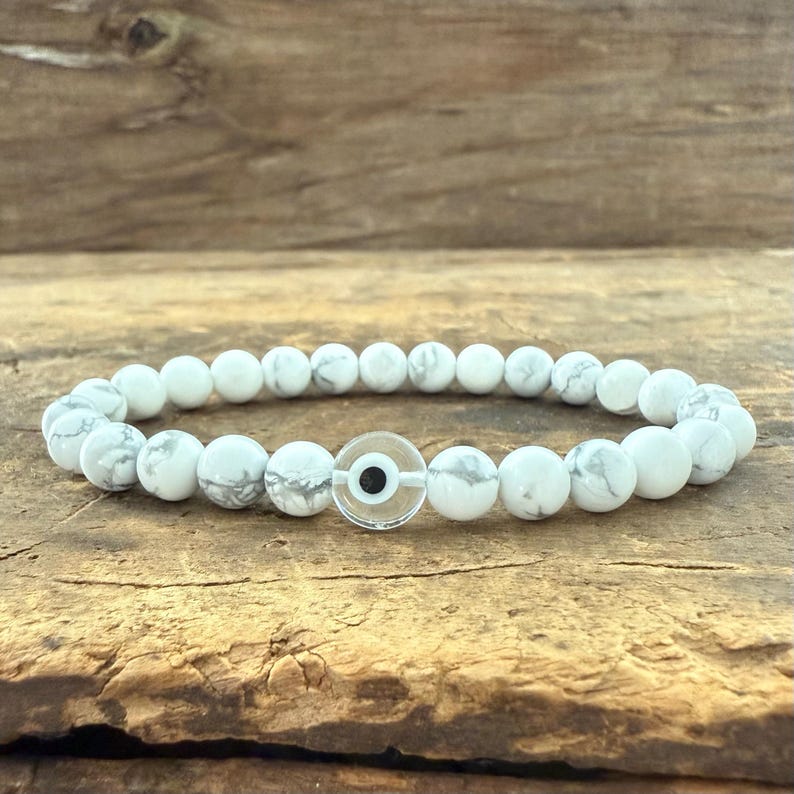 Men's Evil Eye Gemstone Bracelet: Handmade Protection Jewelry - Etsy