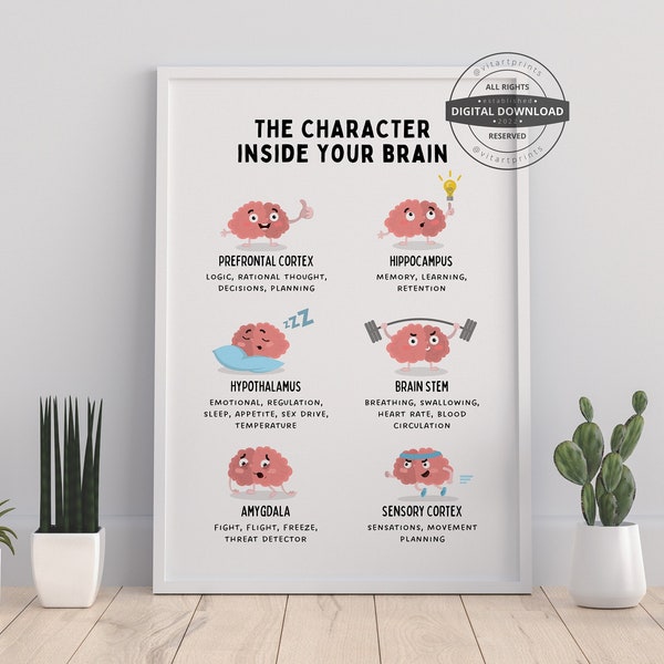 Brain Poster - Etsy