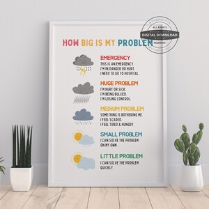 Size of Problem Office Decor, Therapy Office, School Counselor, CBT DBT ...