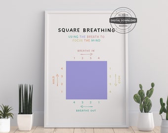 Square Breathing Poster - Etsy UK