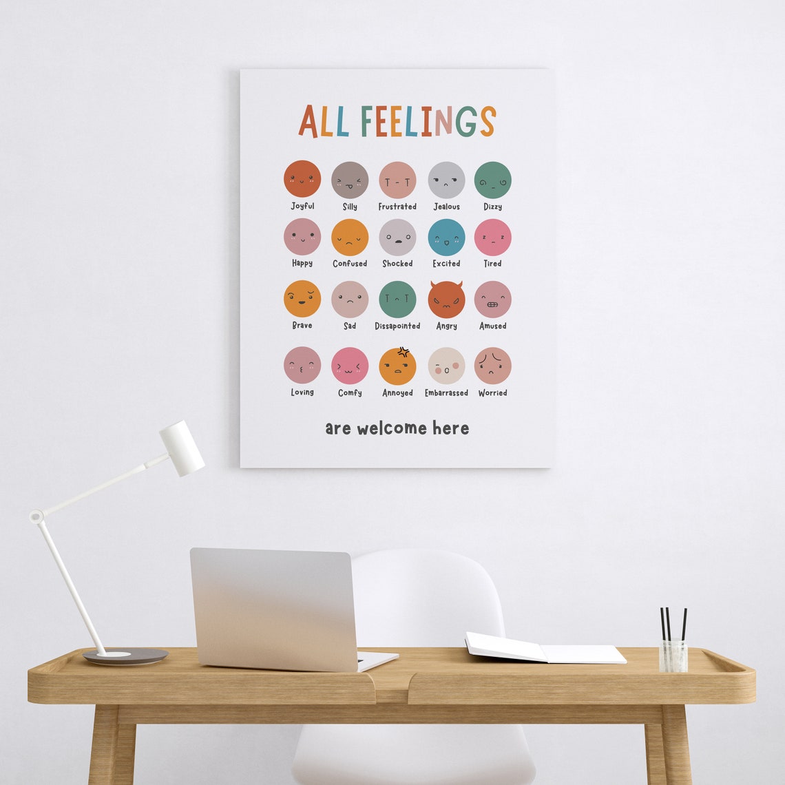 All Feelings Are Welcome Here | Therapy Office Decor, School Counselor ...