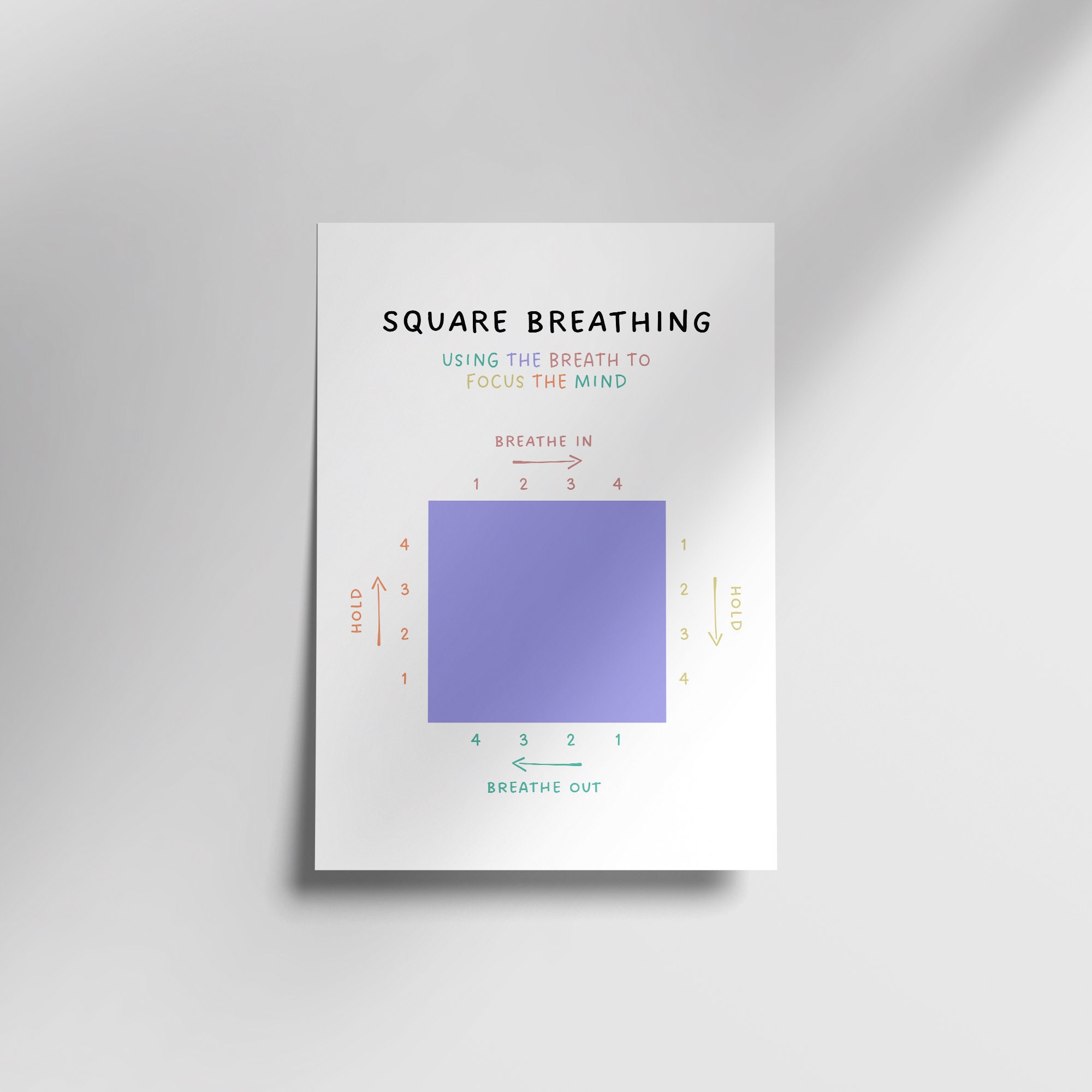 Square Breathing | Grounding Technique, Office Decor, Therapy Office ...