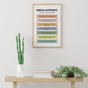 Radical Acceptance Poster DBT Poster Affirmations Cognitive Distortions ...
