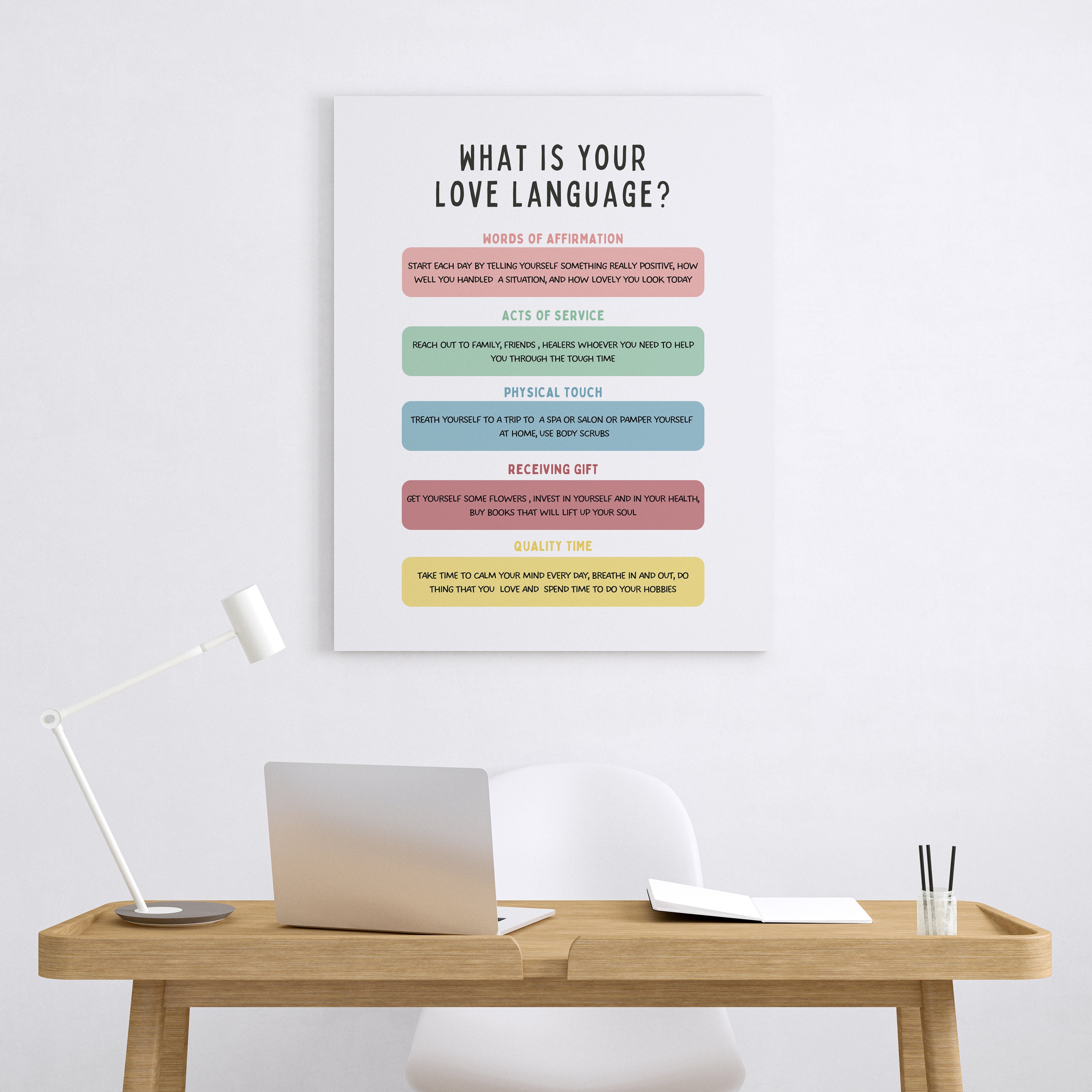 Love Language Poster | Therapy Office Decor (digital Download) - Etsy