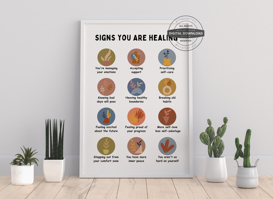 Healing Signs Poster | Therapy Office Decor (digital Download) - Etsy