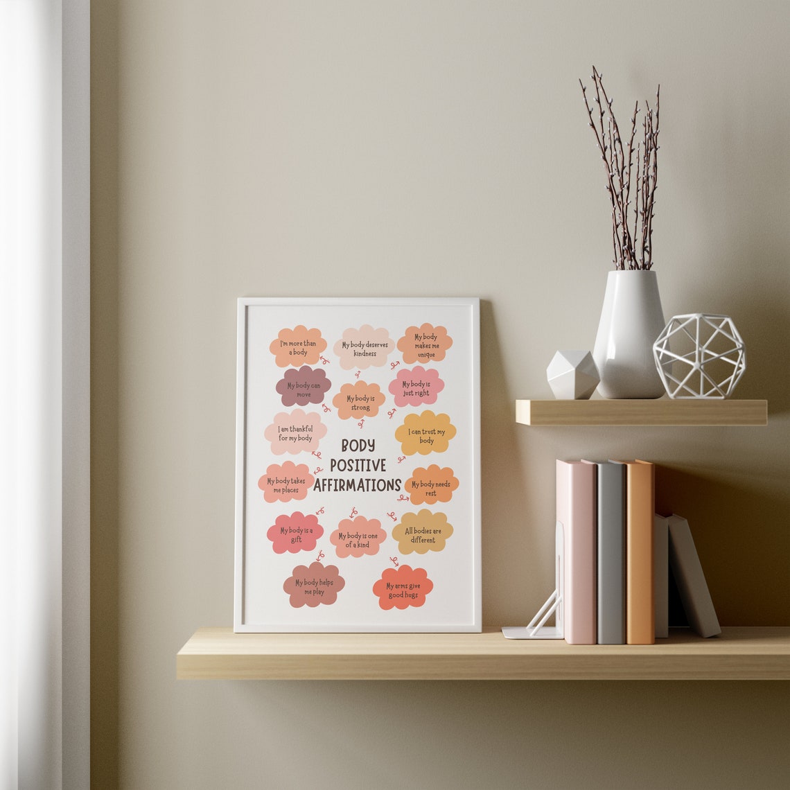 Body Positive Affirmations Office Decor Therapy Office Decor School ...