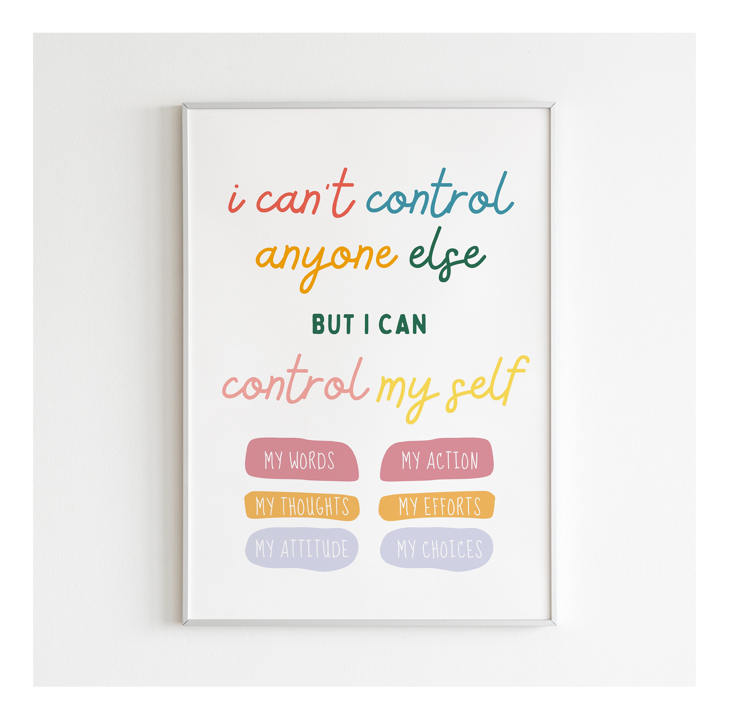 Self Control Therapy Office Decor Mental Health Well Being Poster ...