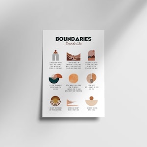 Boundaries Sound Like Boundary Poster Self Esteem Self Respect Therapy ...