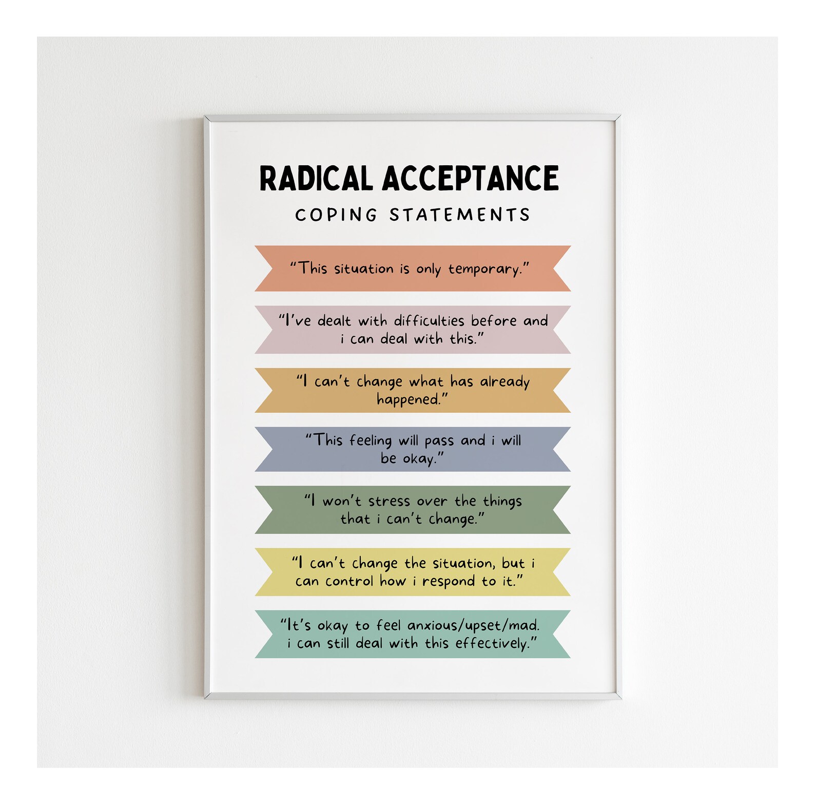 Radical Acceptance Poster DBT Poster Affirmations Cognitive - Etsy
