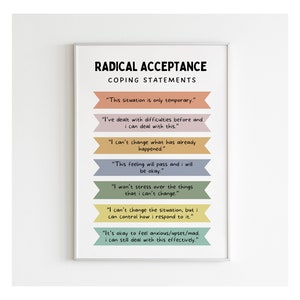 Radical Acceptance Poster DBT Poster Affirmations Cognitive Distortions ...