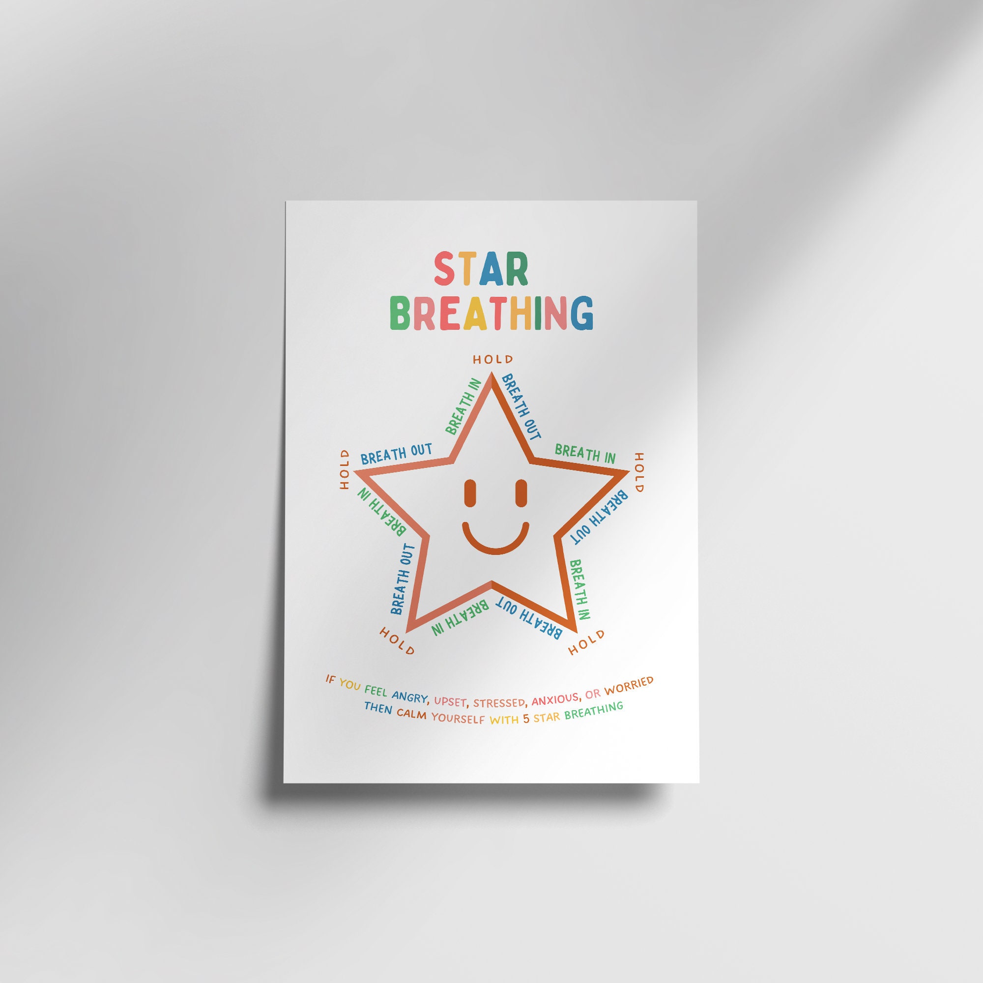 Star Breathing Poster Calming Corner Feeling Poster Therapy - Etsy ...