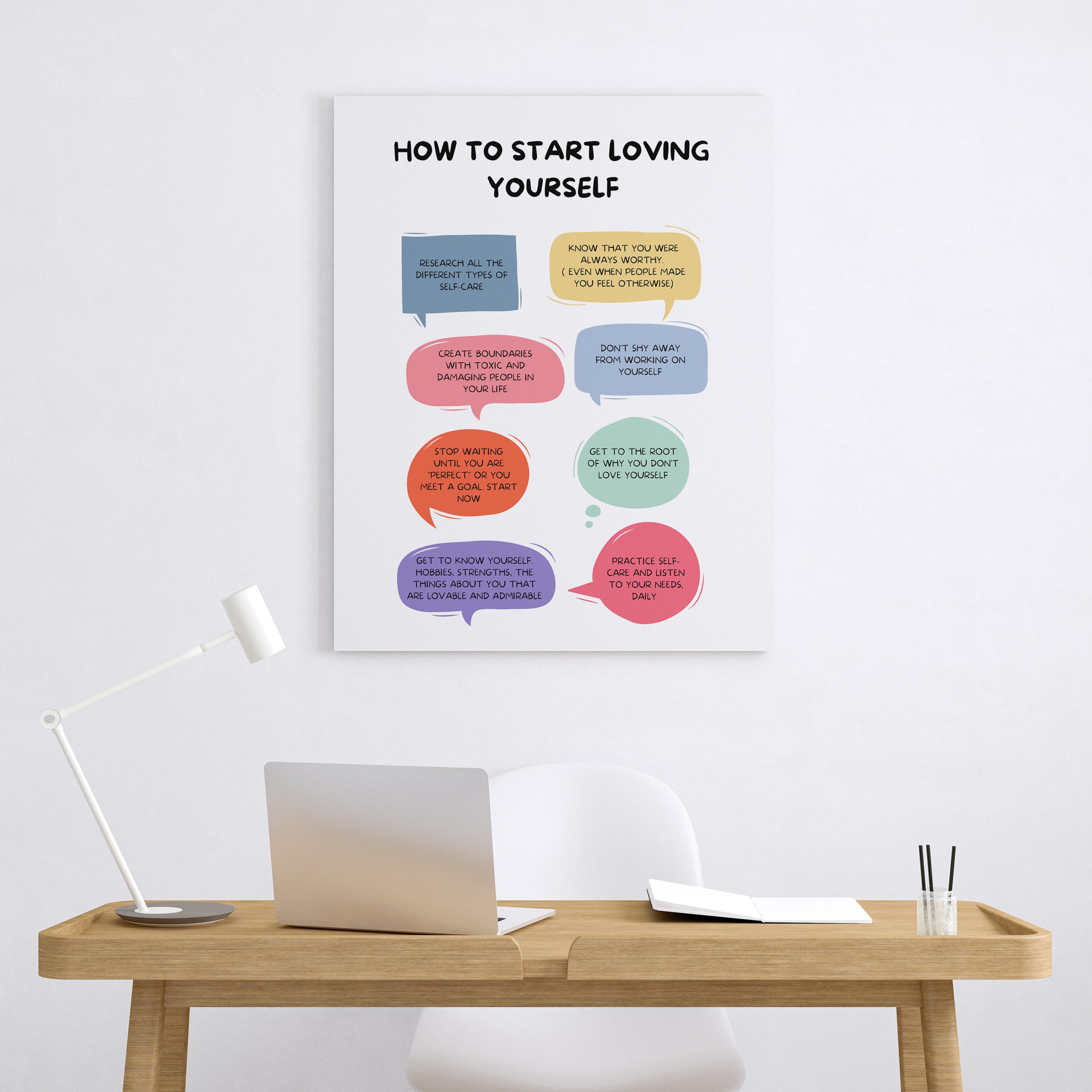 Self Care Positive Affirmations Therapy Office Decor School - Etsy