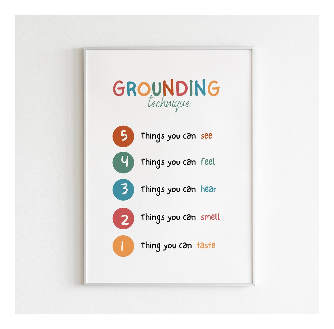 Grounding Techniques Therapy Office Decor School Counselor - Etsy