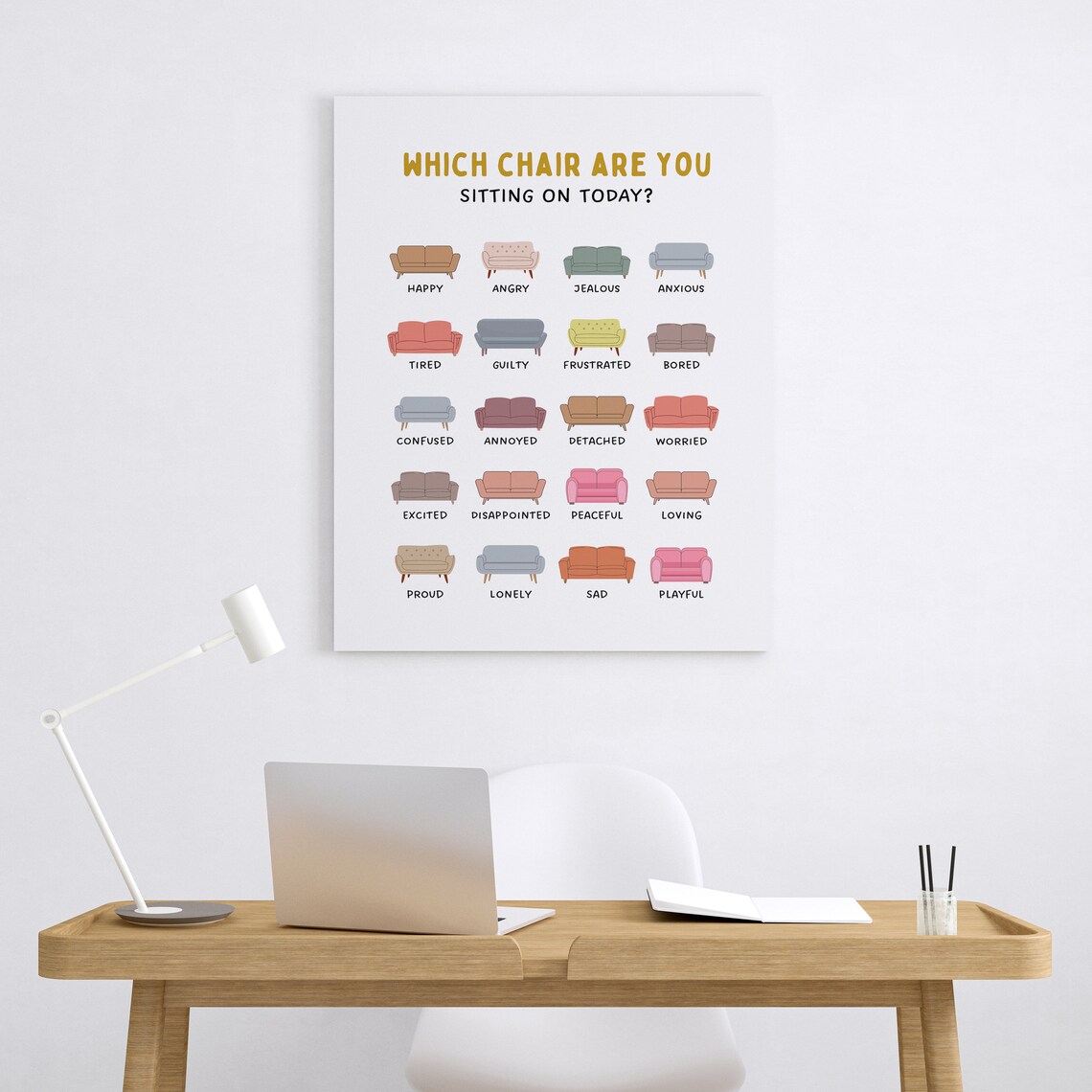 Emotions Prints | Digital Poster, School Counsellor Posters ...
