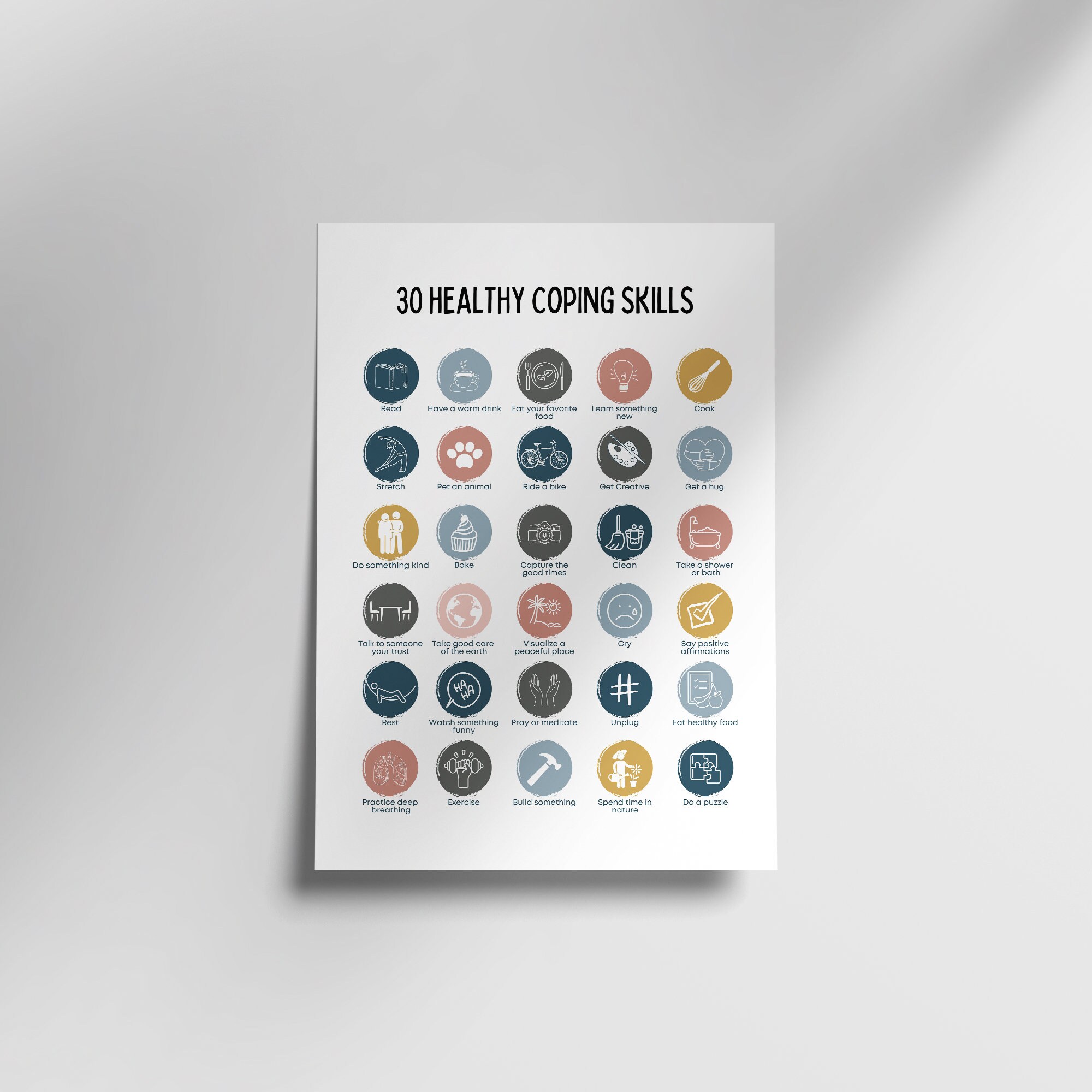 Coping Skill Therapy Office Decor Mental Health School - Etsy