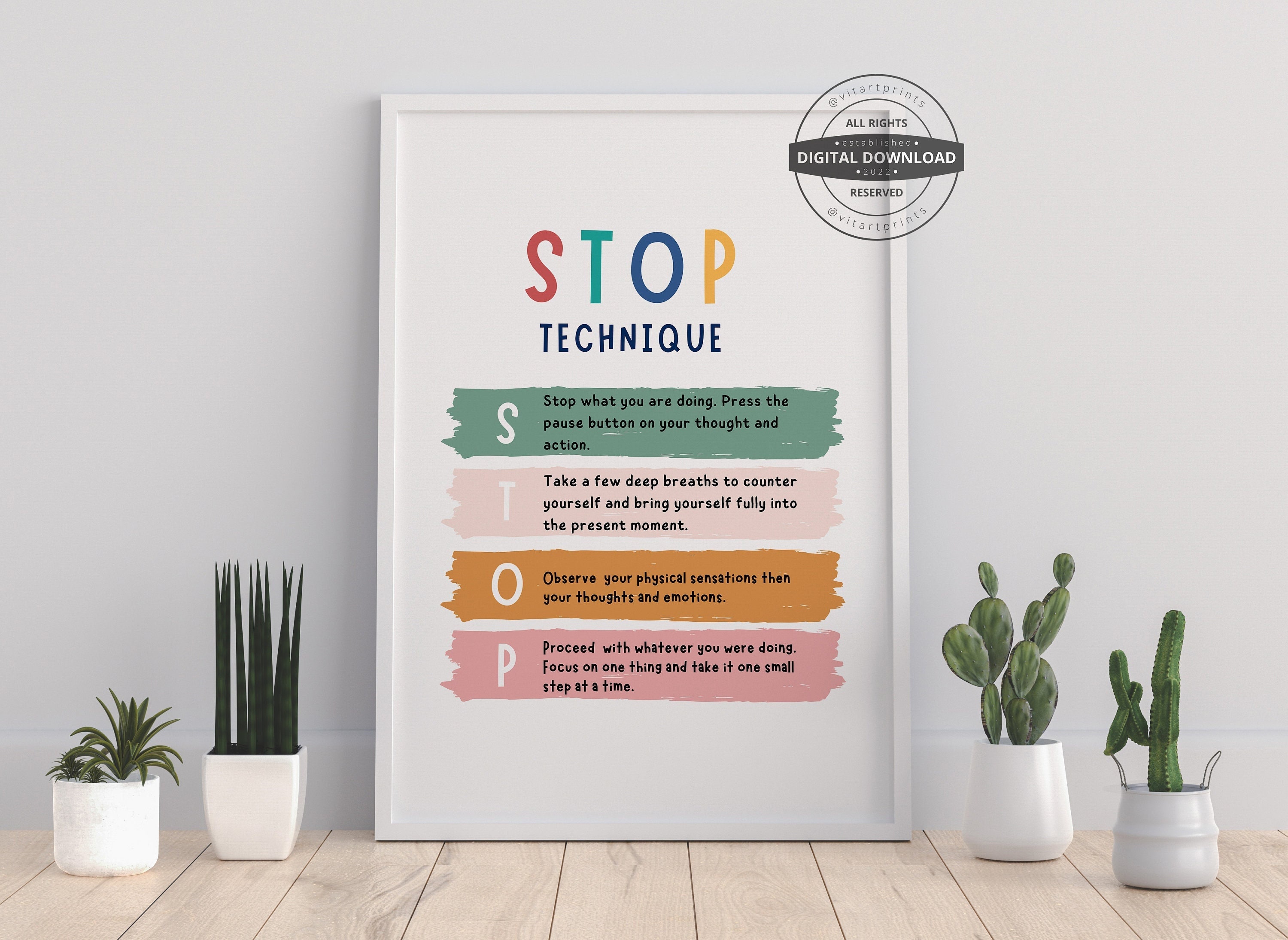 STOP | Mental Health, Therapy Office Decor, School Counselor, Feeling ...