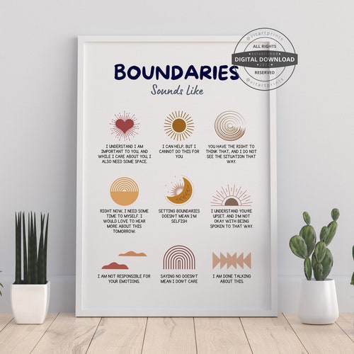 Boundaries Sound Like Poster Self Esteem Self Respect Therapy - Etsy Boundaries Sound Like Poster Self Esteem Self Respect Therapy - Etsy