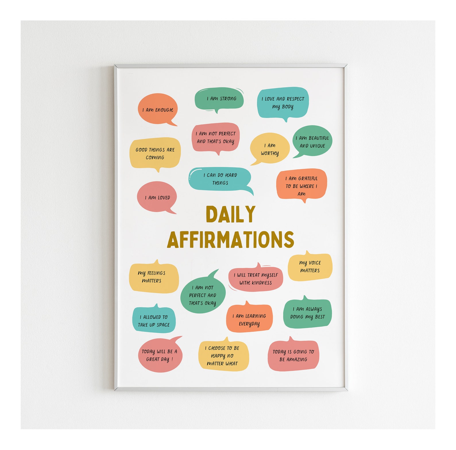 Daily Affirmations Positive Affirmations Office Decor - Etsy