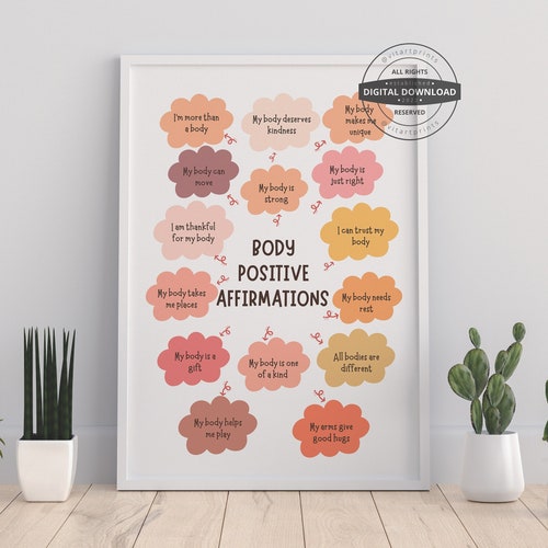 Body Positive Affirmations Office Decor Therapy Office Decor - Etsy