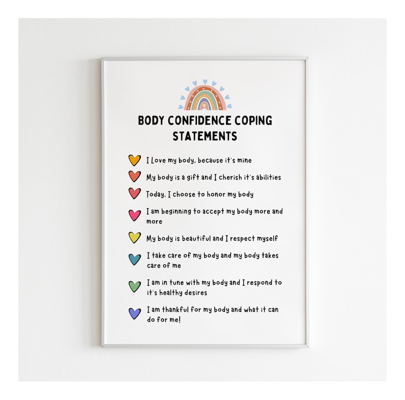 Body Confidence | Therapy Office Decor School Counselor Self Confidence ...