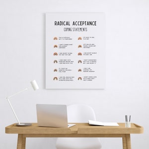 Radical Acceptance | Office Decor Therapy Office School Counselor CBT ...