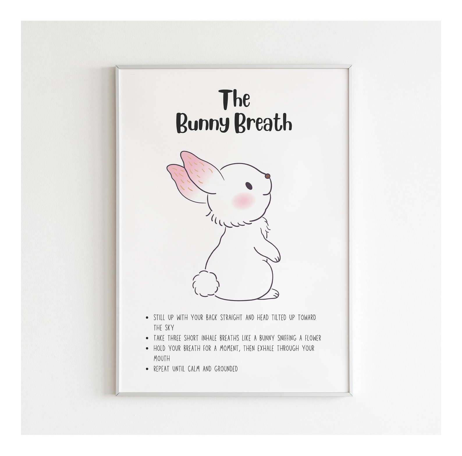 Bunny Breath Grounding Technique Therapy Office Decor School - Etsy