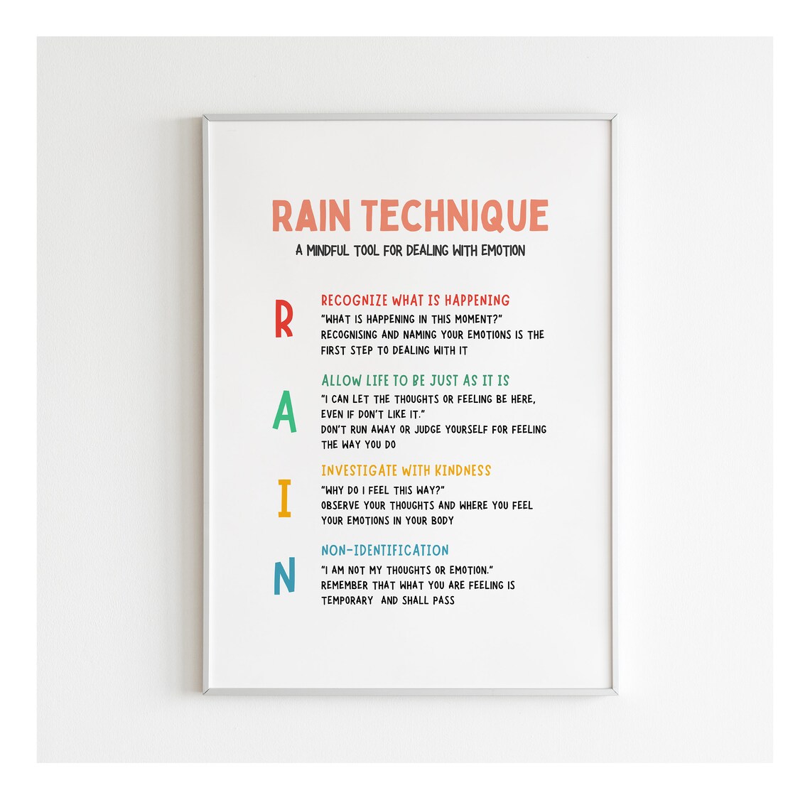 Rain Technique Rain Emotions Mindfulness Psychology - Etsy