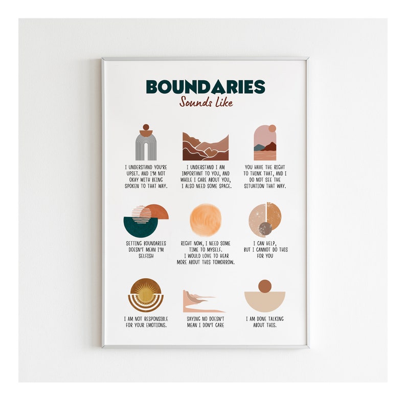 Boundaries Sound Like Boundary Poster Self Esteem Self Respect - Etsy