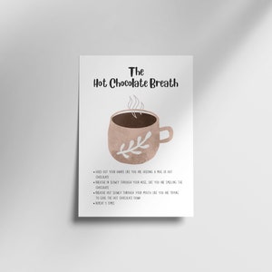 Breathing Technique Kids Poster | Hot Chocolate Breath, Calming Corner ...