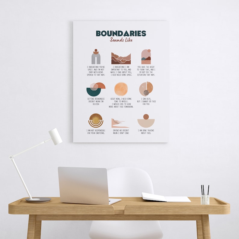 Boundaries Sound Like Boundary Poster Self Esteem Self Respect - Etsy
