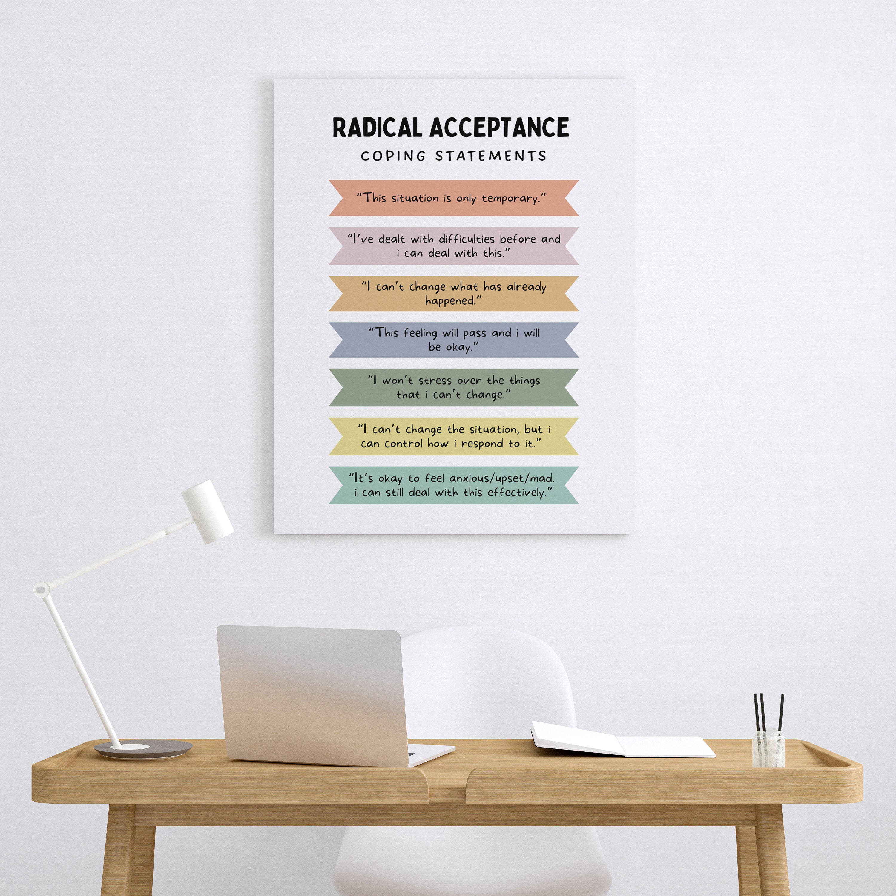 Radical Acceptance Poster DBT Poster Affirmations Cognitive - Etsy