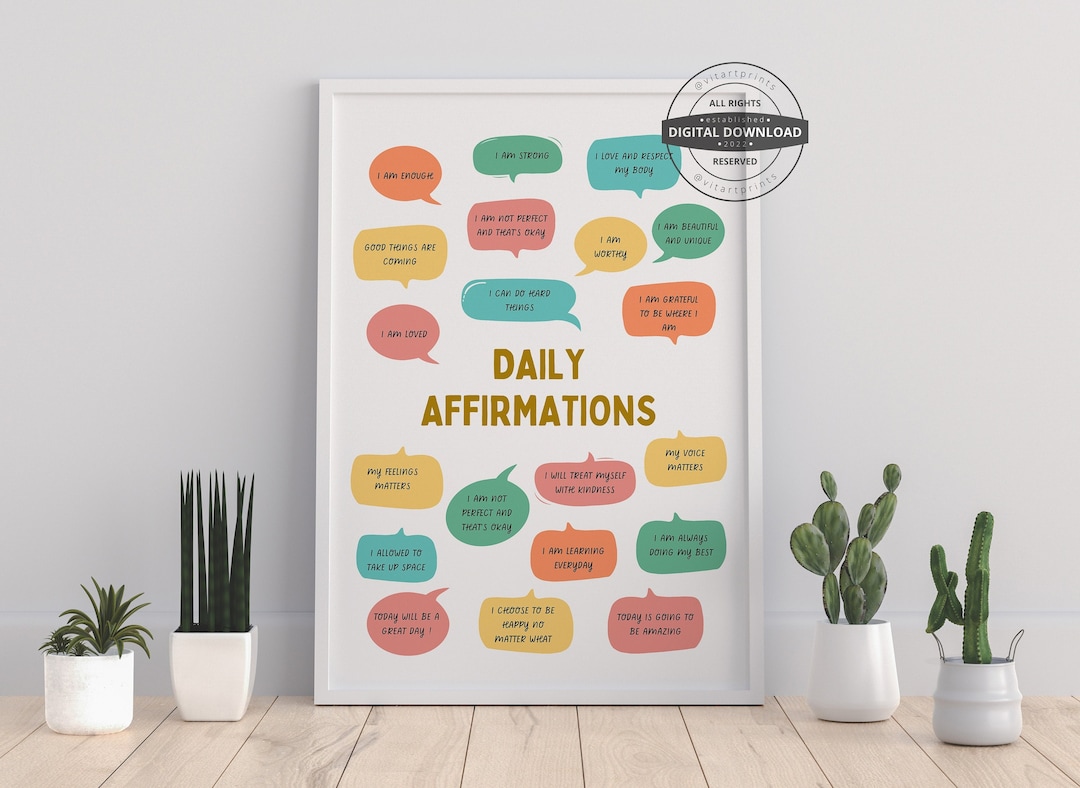 Daily Affirmations Positive Affirmations, Office Decor, Therapy Office ...
