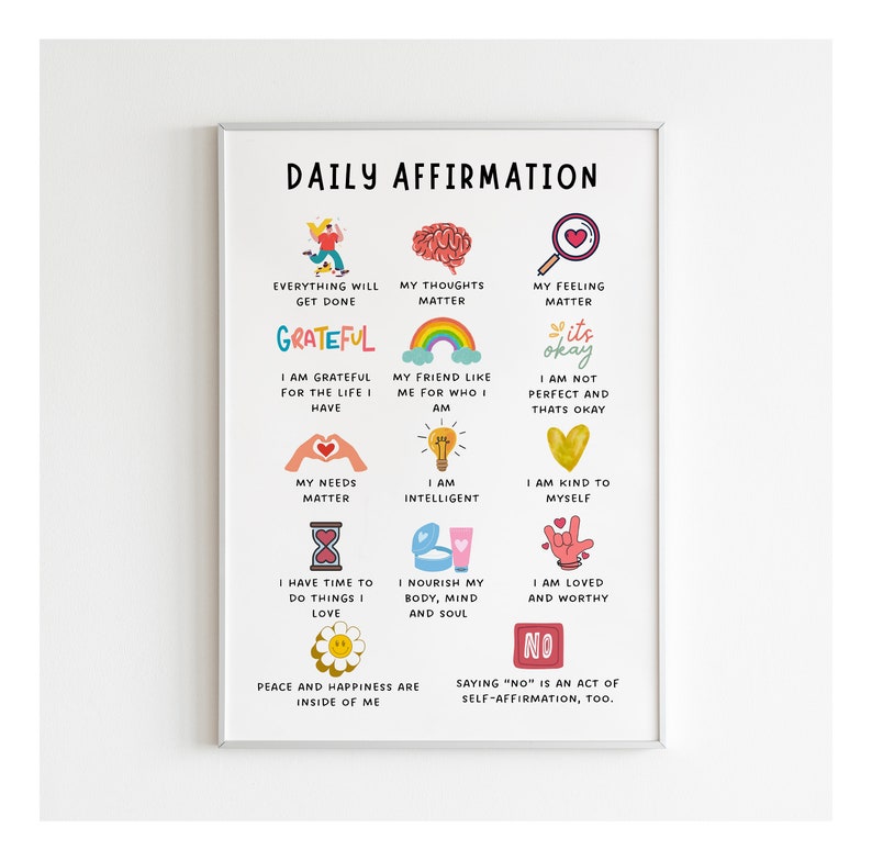 Daily Affirmations Positive Affirmations, Office Decor, Therapy Office ...